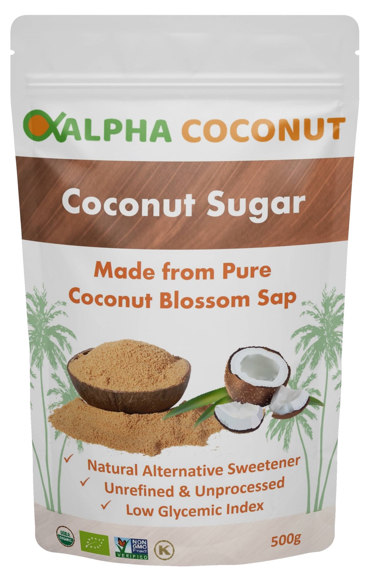 Coconut Sugar - Retail, Private Label and Bulk - Alpha Coconut