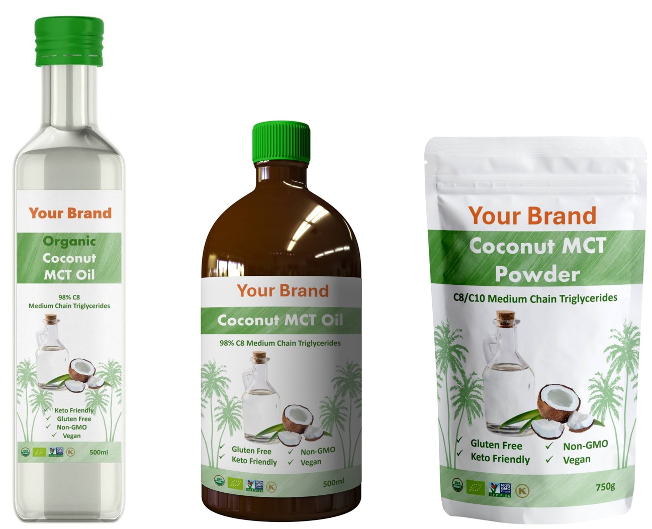 Coconut MCT - Retail, Private Label and Bulk - Oil and Powder
